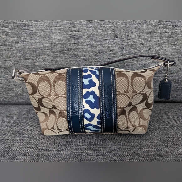 Coach | Bags | Coach Blue Leopard Print Purse | Poshmark
